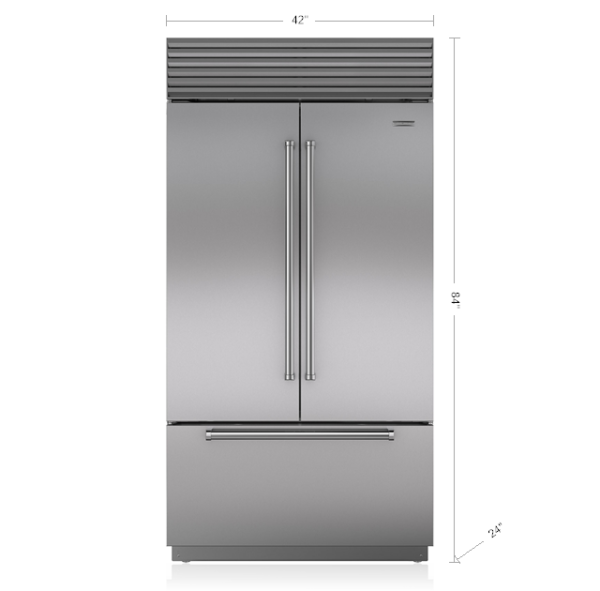 Refrigerador Sub-Zero 42” de embutir combinado com French Doors com ...