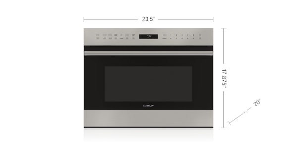 24” Microondas Transicional Drop Down Série E - Sub-Zero Wolf Cove